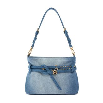 Pinko Pinko, Femme, Sacs, Bleu, Taille: ONE Size Small Belt Shoulder Bag