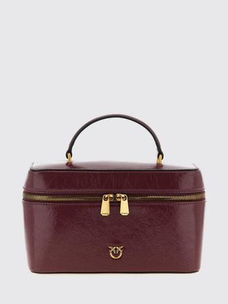 Pinko Mini vanity case Vanity en cuir de veau avec logo et bandouli&egrave;re amovible