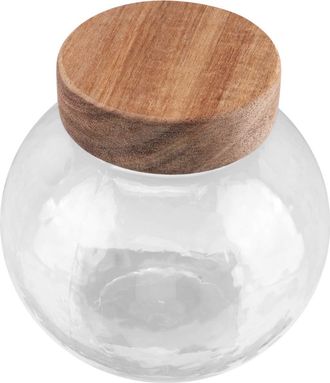 Cabilock 1stück Japanisches Glas-vorratsglas Mit Holzdeckel Für Lose Tees Gewürze Trockenfrüchte Hochwertige Glasbehälter Mit Luftdichtem Verschluss Für Küche 