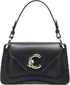 Coccinelle Cuir sac &agrave; &eacute;paule bandouli&egrave;re sac &agrave; main C-Me Handbag Grained Leather Noir