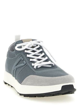 Kiton Technical Cotton Sneaker - Blue