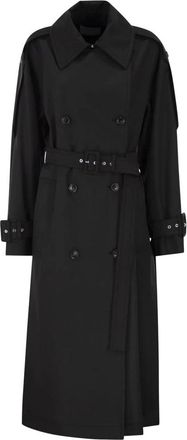 Sportmax Femme, Manteaux, Noir, Taille: 40 FR Spxgocce Trench Coat