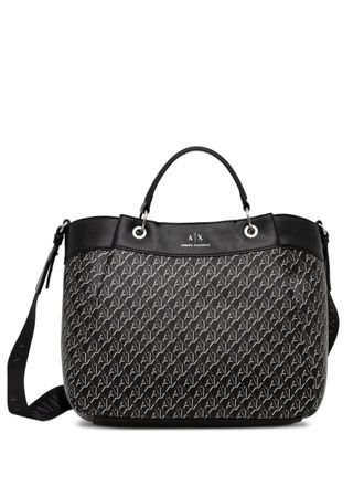 A|X Armani Exchange sac &agrave; bandouli&egrave;re &agrave; motif monogramm&eacute; - Noir