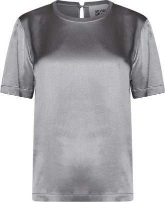 Silvian Heach Femme, Blouses et Chemises, Gris, Taille: 34 FR Haut &agrave; Finition Uniforme