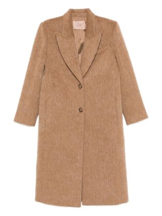 Twin-Set manteau &agrave; simple boutonnage - Tons neutres