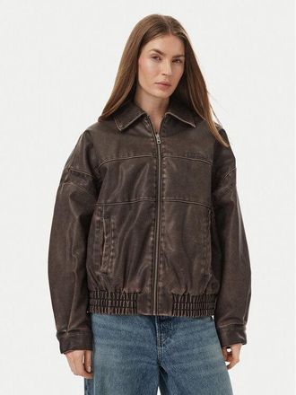 Guess Jacke aus Kunstleder W6BL85 K7322 Dunkelbraun Regular Fit