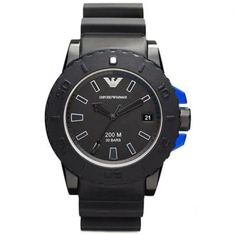 Emporio Armani unisex, Accessoires, Noir, Taille: ONE Size Montre Quartz