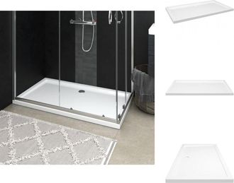 vidaXL Duschwannen - Living Duschtasse abs Rechteckig Weiß 70x120 cm - Weiß