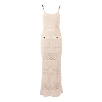 Elisabetta Franchi Femme, Robes, Jaune, Taille: 42 FR Abito di Maglia