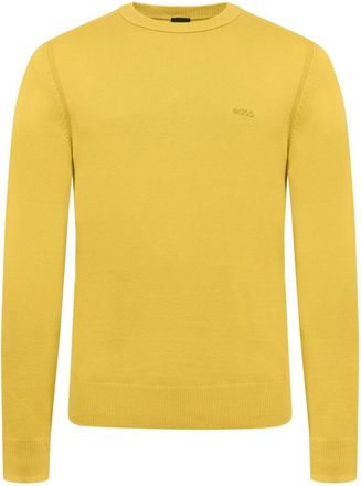 HUGO BOSS Leichter Rundhalspullover aus einem Baumwolle-Kapok-Mix in