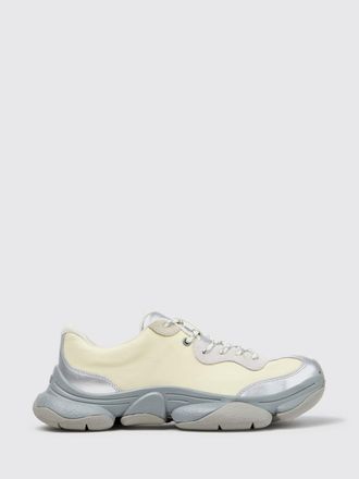 Camper Baskets Runner Twins en cuir de veau &agrave; motif abstrait bicolore