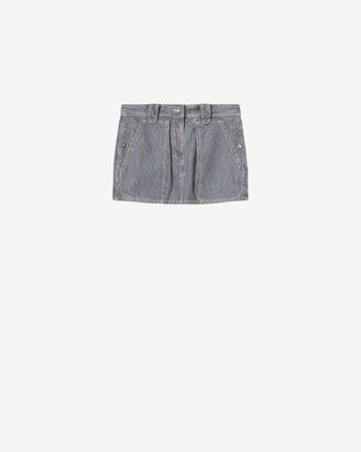Isabel Marant Jupe Estera - Femme - Bleu-blanc - Taille34 - Marant &Eacute;toile