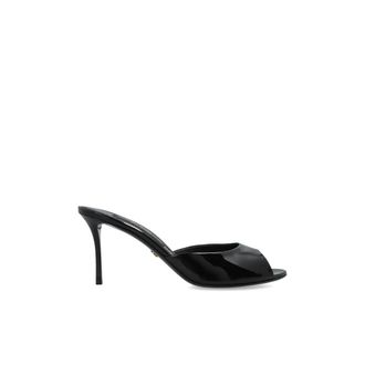 Dolce & Gabbana Femme, Chaussures, Noir, Taille: 37 1/2 EU Mules Keira en cuir verni