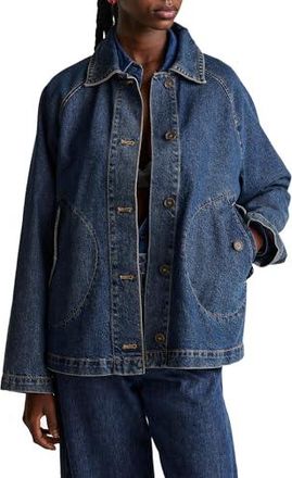 Benetton Giubbino 296xdn005 Veste, Bleu, L Femmes