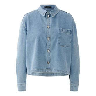 Oui Femme, Blouses et Chemises, Bleu, Taille: 42 FR Blouse en denim