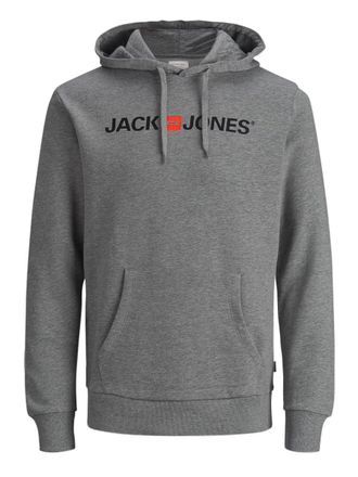 Jack & Jones Herren JJECORP Old Logo Sweat Hood, Medium Grey Melange/REG FIT -, XXL