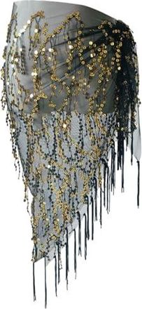 Generic Ceinture Femme - Ceinture de Danse Orientale &Eacute;charpe de Hanche pour Femmes V&ecirc;tements dEntra&icirc;nement Accessoire D&eacute;butant avec Pompons