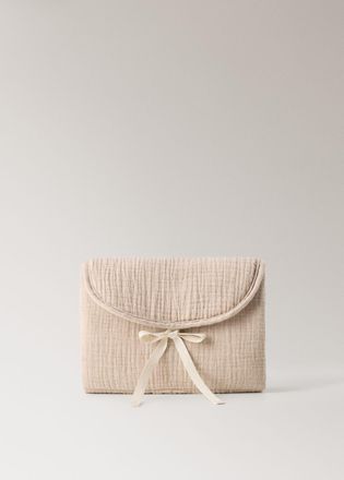 Mango Matelas &agrave; langer b&eacute;b&eacute; en coton gaze beige - Home - Taille unique - MANGO HOME
