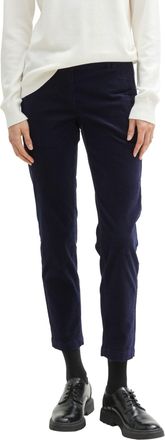 Tom Tailor Damen 1042939 Relaxed Fit Hose aus Cord, 10668-Sky Captain Blue, 40W / 28L