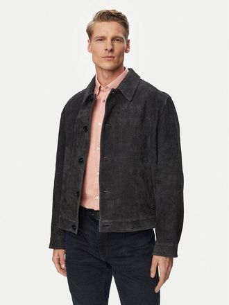 HUGO BOSS Lederjacke Ligor 50564061 Dunkelblau Regular Fit