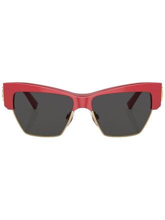 Dolce & Gabbana Eyewear lunettes de soleil &agrave; monture papillon - Rouge