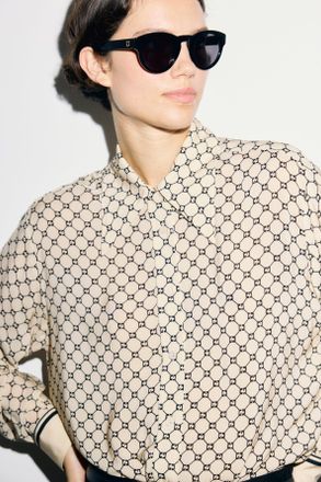 Gerard Darel Chemise fluide &agrave; monogramme - JIMI - Ecru