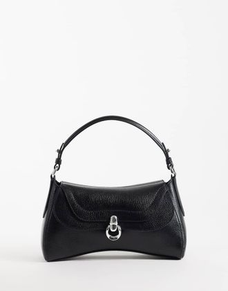 Polo Ralph Lauren Ledertasche mit Schnalle in Schwarz