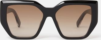Stella McCartney Chunky Square Cat-Eye Sunglasses, Woman, Black