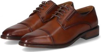 Salamander Chaussures basses pour homme en cuir lisse marron, cognac, 43 EU