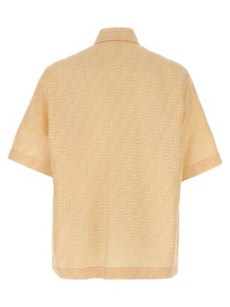 Fendi Mens Beige Linen Blouse