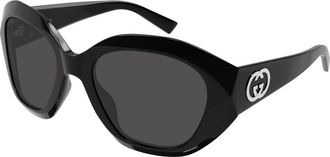 Gucci Geometrische Sonnenbrille - - Accessories - unisex - Schwarzk - 56 MM
