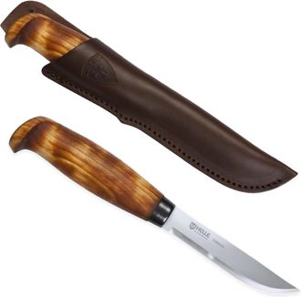 Helle Tollekniv Allzweck-G&uuml;rtelmesser - 4,13 Zoll Klinge - Griff aus Gelbbirke