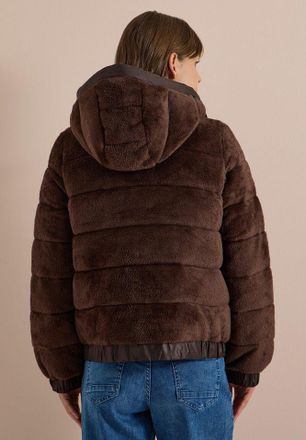 Cecil Fellimitatjacke mit Kapuze