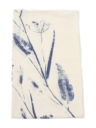 Faliero Sarti foulard en soie à fleurs - Tons neutres