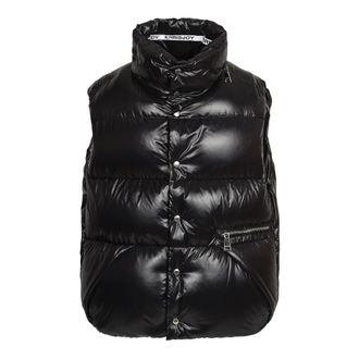 Khrisjoy Schwarze Feder &Auml;rmellose Gilet - - Jackets - Herren - Schwarzk - XS