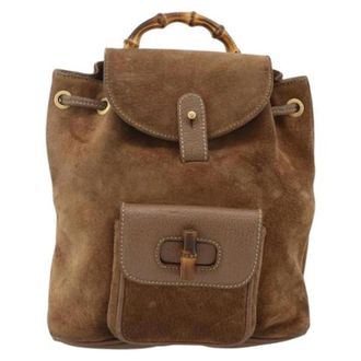 Gucci Pre-owned Leder Rucksack - - Pre-owned - Damen - Braun - ONE SIZE