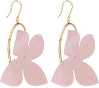 Marni Femme, Accessoires, Rose, Taille: ONE Size Poplin Flower Hook Earrings