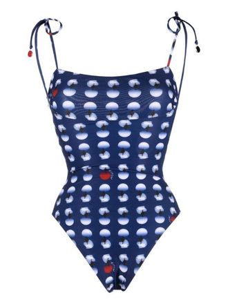 Kiton Womens Polka-Dot Print Swimsuit Ss23 W