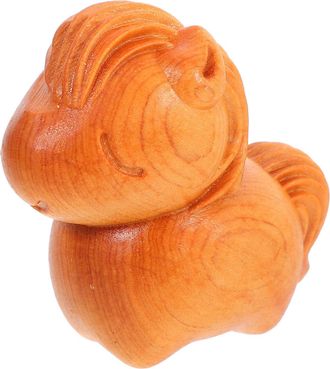 Holibanna Dicke Handgeschnitzte Pferdefigur 4,8x4,5cm Chinesisches Tierkreiszeichen Dekoration f&uuml;r Zuhause und B&uuml;ro