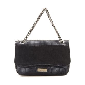 Pompei Donatella Leder Umh&auml;ngetasche mit Logofutter - - Bags - Damen - Blau - ONE SIZE