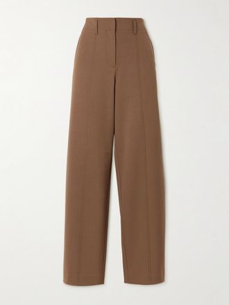 Ulla Johnson Pantalon Barrel En Serge À Plis Ames - Marron