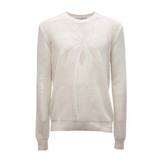 Amaranto Perforated Cotton Sweater - - Knitwear - Herren - Wei&szlig; - M