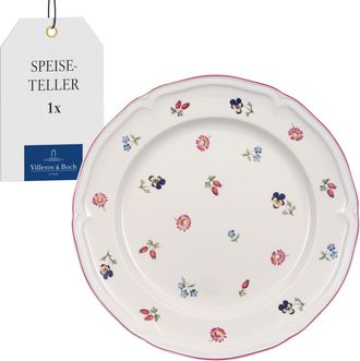 Villeroy & Boch Petite Fleur Speiseteller, Premium Porzellan, Rot