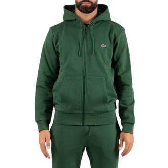 Lacoste SweaT-shirt z zippeur en molleton - Homme - Sweatshirts et sweats &agrave; capuche - Vert - Taille: M