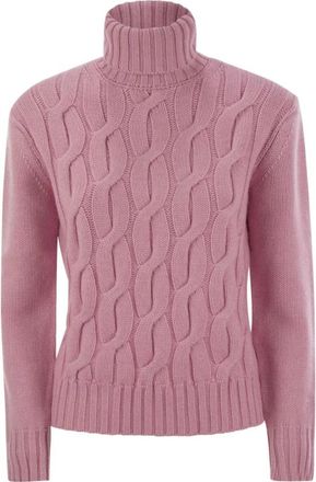 MC2 Saint Barth Femme, Pulls, Rose, Taille: 40 FR Pull Col Roul&eacute; Giverny