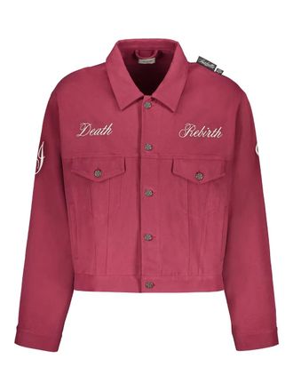 Isabella 1985 veste à design brodé - Rouge