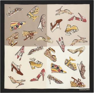 Ferragamo T&uuml;cher & Schals - Silk Scarf - Gr. unisize - in Beige - f&uuml;r Damen