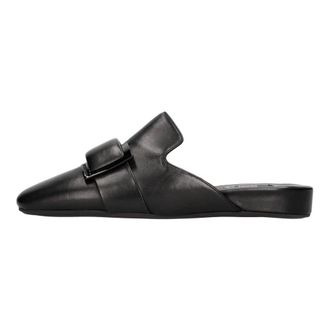 Sergio Rossi Leather Sabot - - Shoes - Damen - Schwarzk - 35 EU