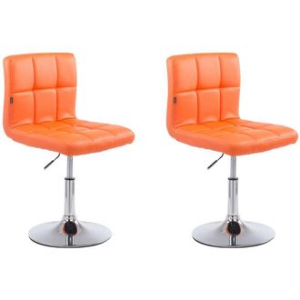 Clp D&eacute;finissez 2 tabourets de conception dans des couleurs confortables et &eacute;l&eacute;gantes colore : Orange