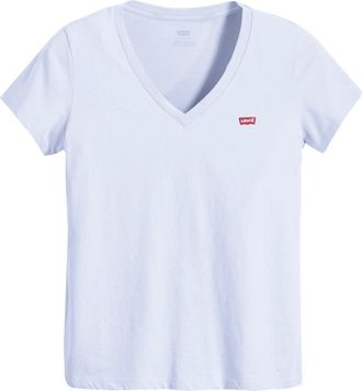 Levi's Damen Perfect V-Neck T-Shirt,Brunnera Blue Cotton,XS